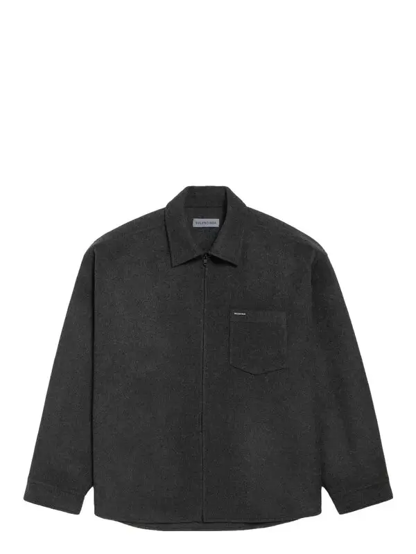 Balenciaga Pocket Zip Coat - Grey