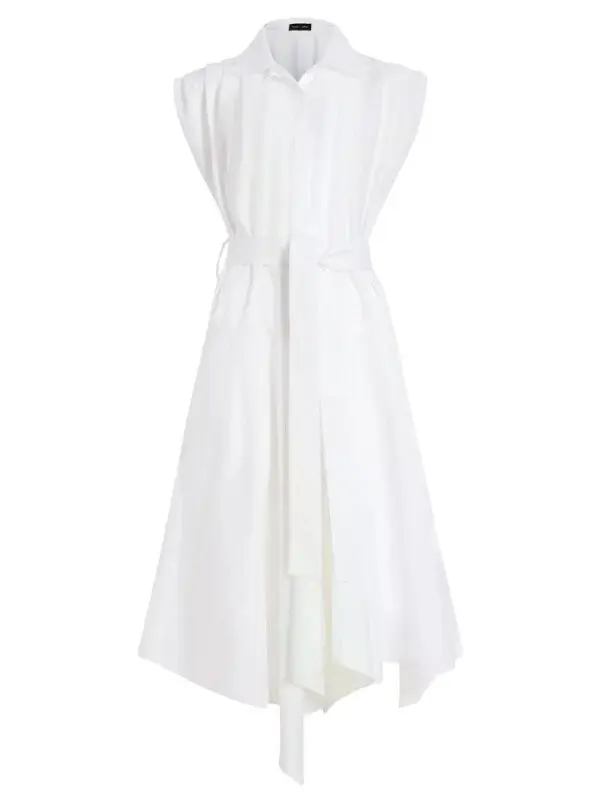 Proenza Schouler Adinna Belted Midi Shirt Dress - White