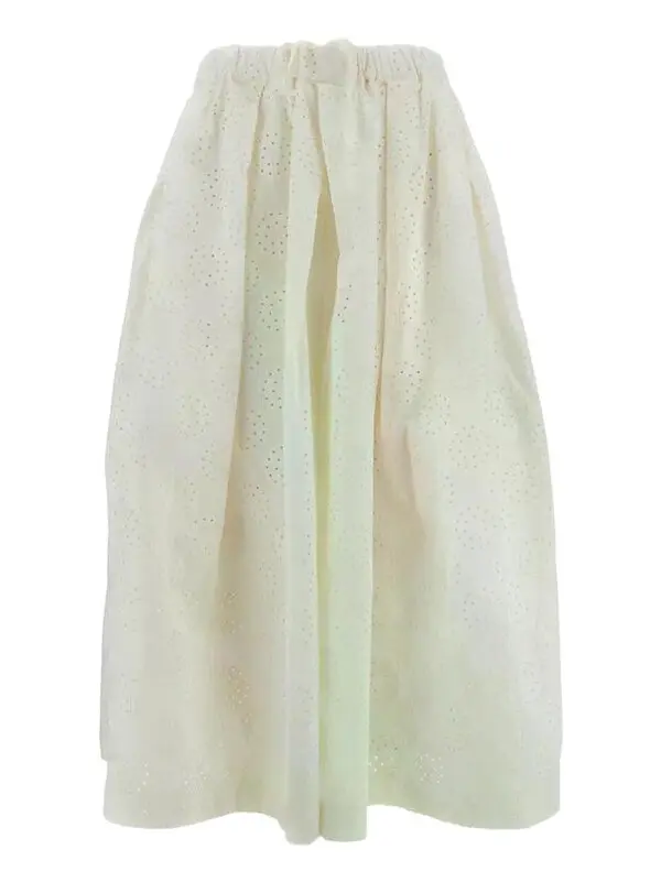 Comme Des Garçons Pleated Skirt - White