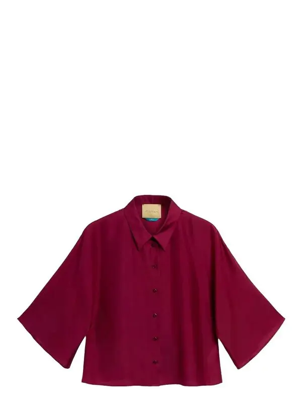 Momoni Buttoned Kimono-style Shirt - Red