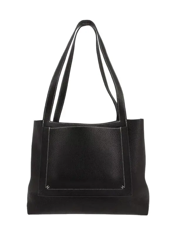 Hermès 2021 Cabasellier Leather Tote Bag - Black