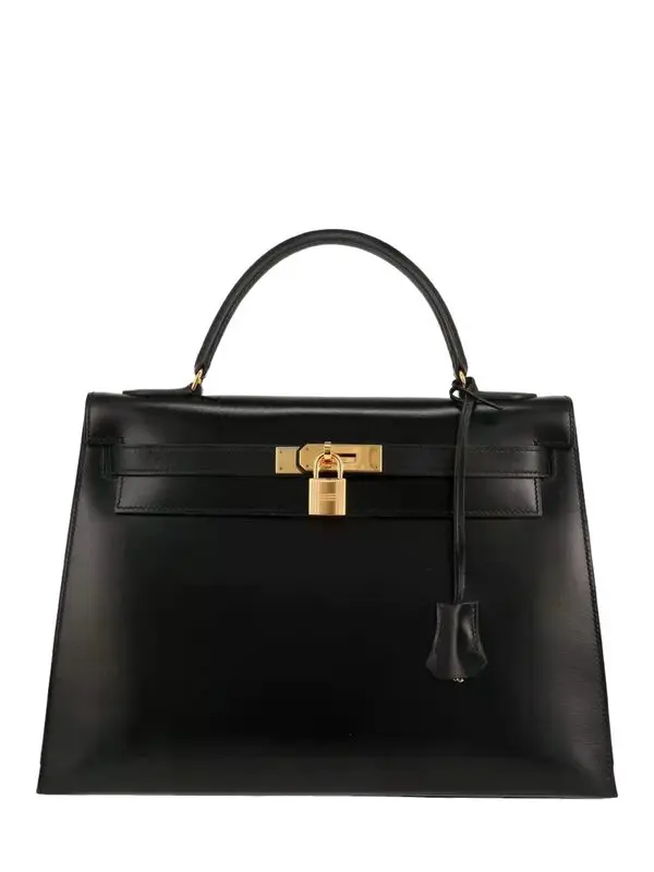 Hermès 1993 32 Kelly Two-way Handbag - Black