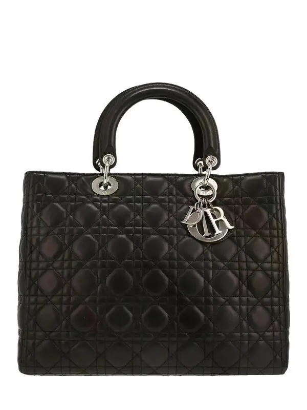 Dior Cannage Leather Handbag - Black