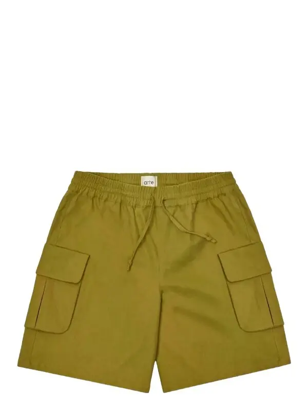 ARTE ANTWERP Cargo Linen Shorts - Green