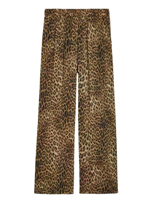 Melissa Odabash Olivia Cheetah Print Trousers - Brown