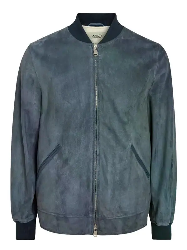 VALSTAR Evans Suede Bomber Jacket - Blue