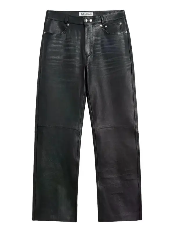 Our Legacy Carlson Leather Trousers - Black