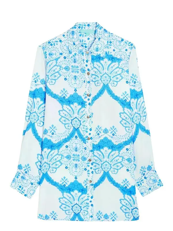 Melissa Odabash Paige Florian-pattern Shirt - White