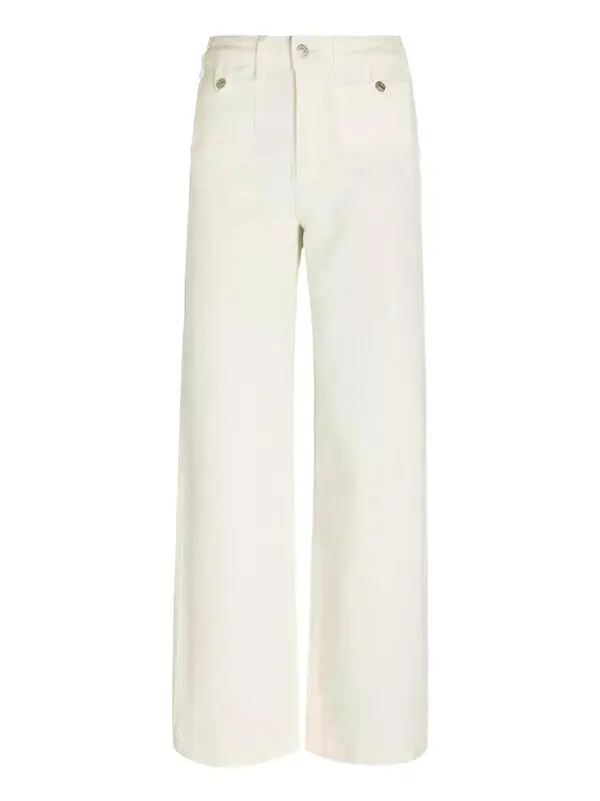 Paige Anessa Pocket Straight Leg Jeans - Neutrals