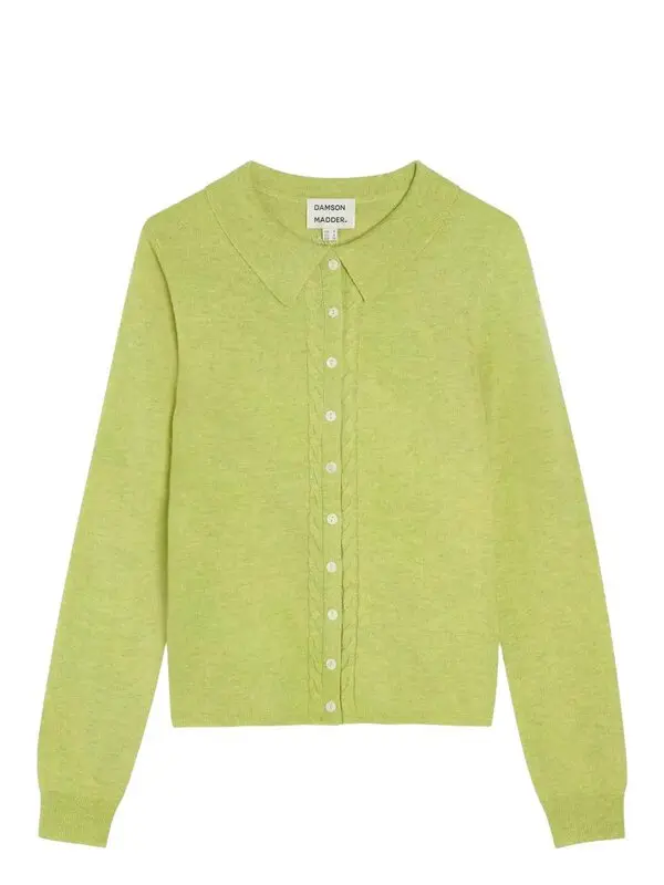 DAMSON MADDER Cable-knit Cardigan - Green