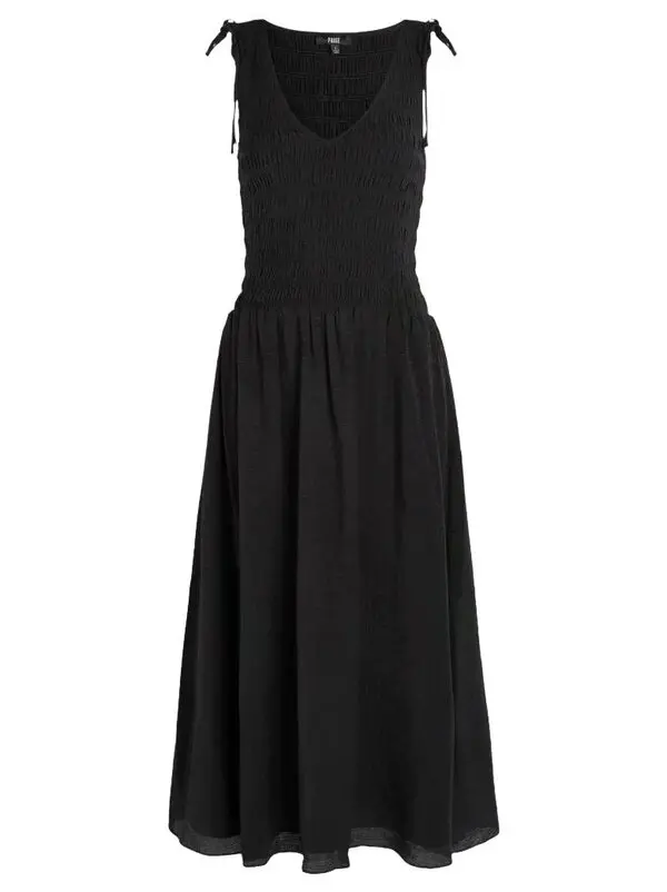Paige Sebestian V-neck Midi Dress - Black