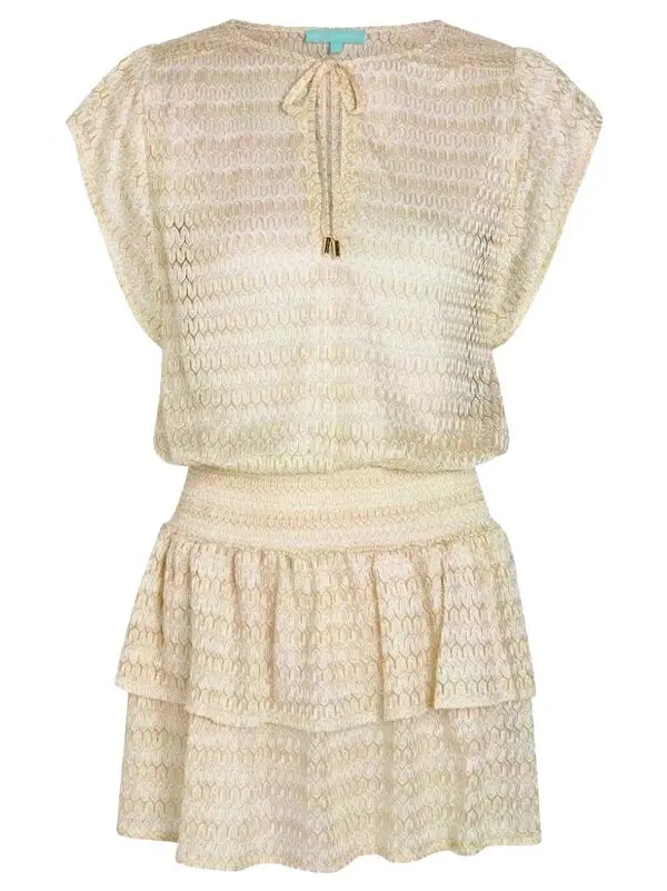 Melissa Odabash Tiered Ruffle Dress - Neutrals