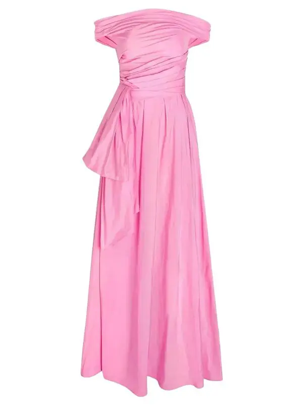 Talbot Runhof Draped Maxi Dress - Pink