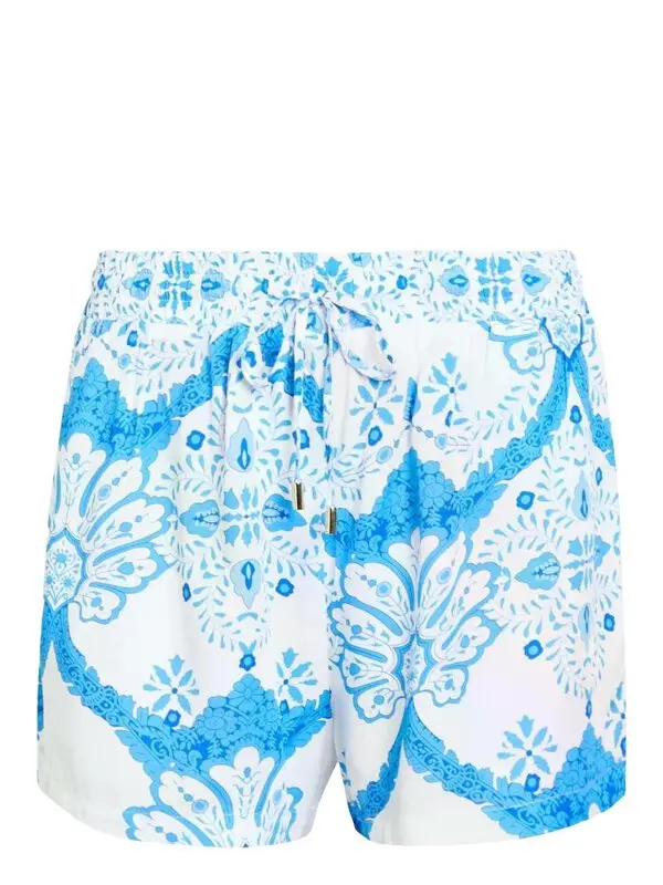 Melissa Odabash Annie Floral-print Shorts - White