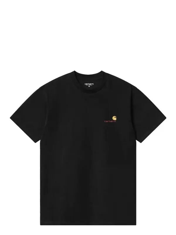 Carhartt Work In Progress American Script Short-sleeve T-shirt - Black