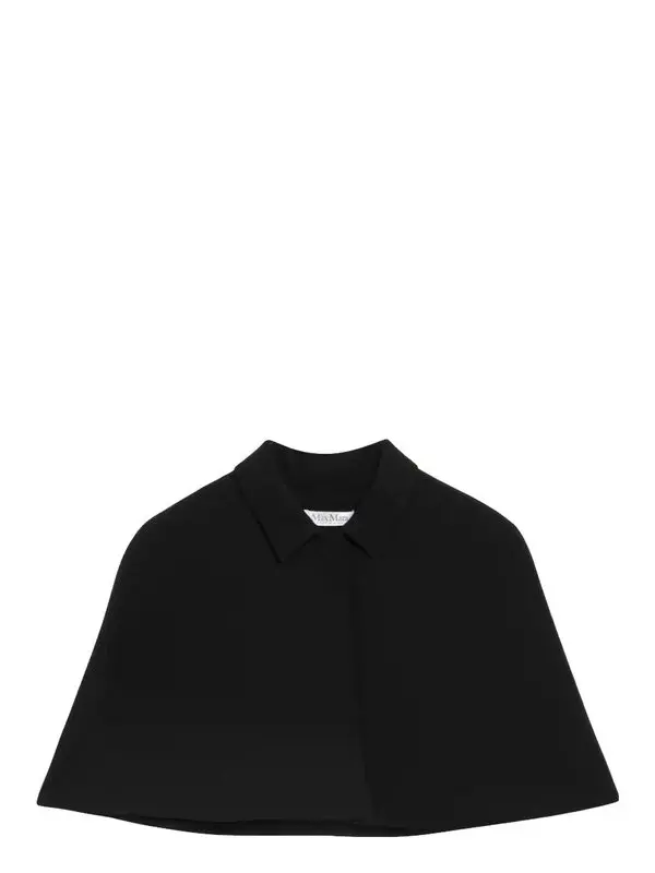 Max Mara Button Cape - Black