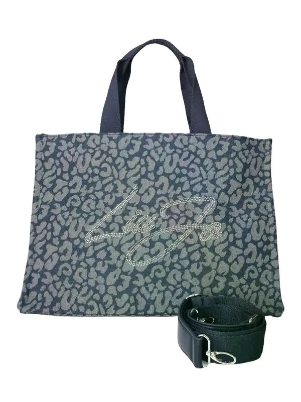 Liu Jo Animal Print Logo Tote Bag - Blue