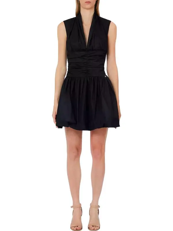 Liu Jo V-neck Cotton Dress - Black