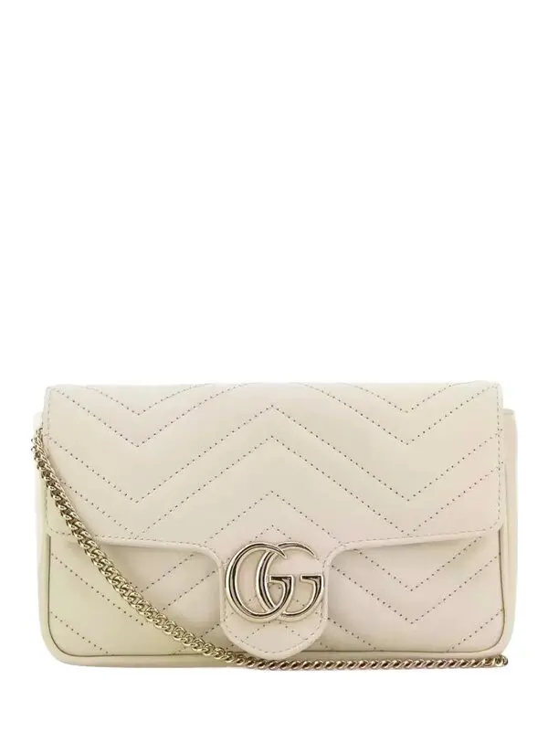 Gucci Gg Marmont Leather Shoulder Bag - Neutrals