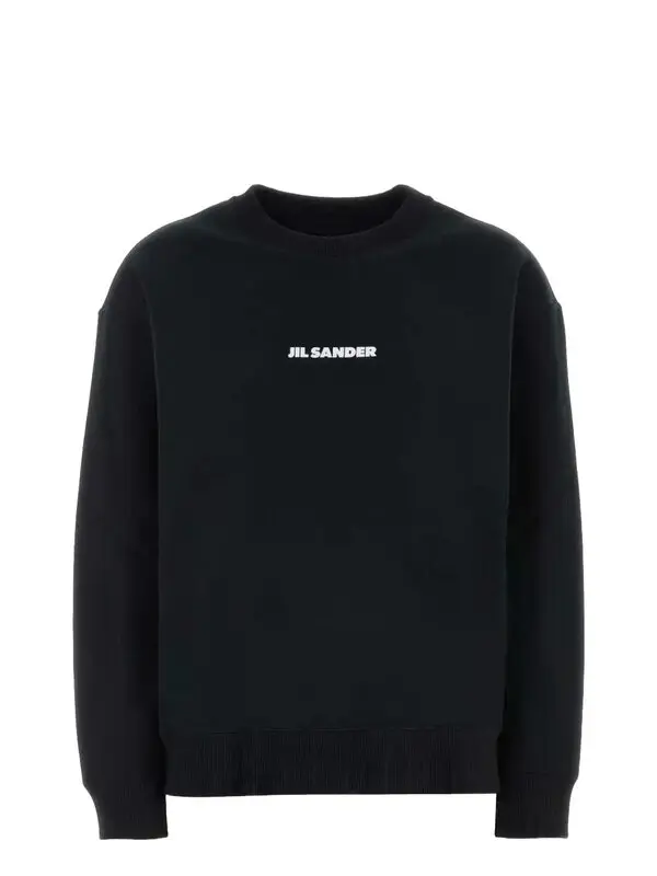 JIL SANDER Cotton Sweatshirt - Black