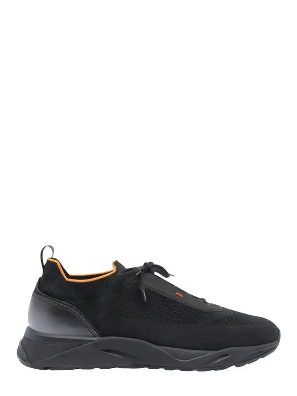 Santoni Contrasting-trim Sneakers - Black