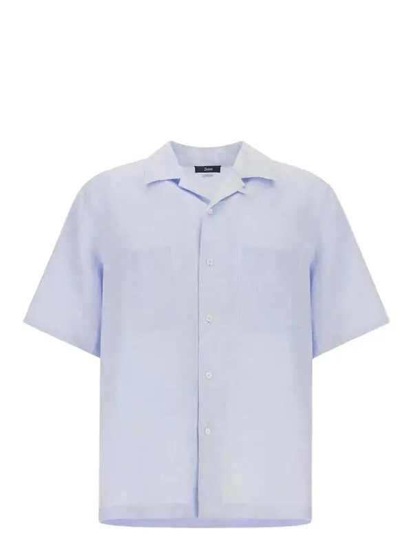 Herno Chest-pockets Boxy-fit Shirt - Blue