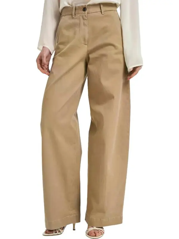 NINE:INTHE:MORNING Wide-leg Trousers - Neutrals