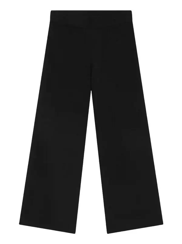 Alpha Studio High-waist Wide Leg Trousers - Black