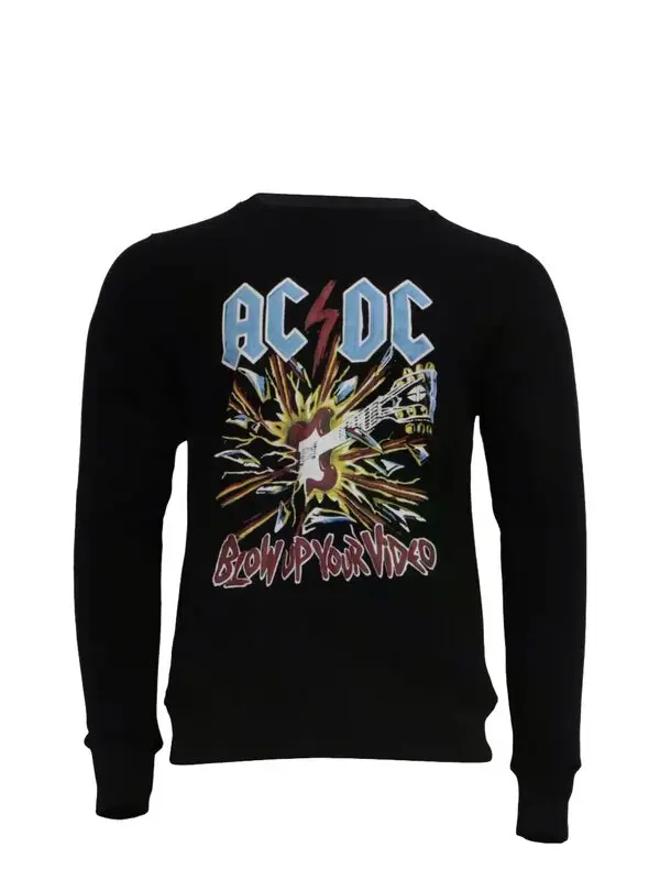 Gucci Ac-dc Printed Cotton Sweatshirt - Black