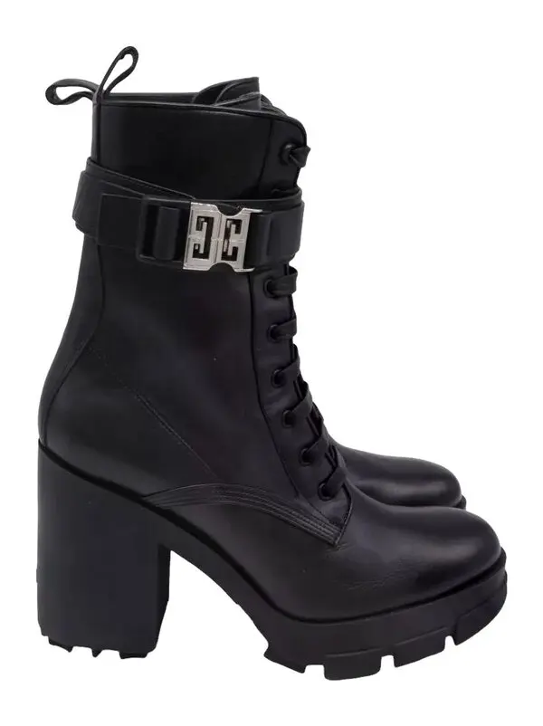 Givenchy Terra Lace-up Leather Boots - Black