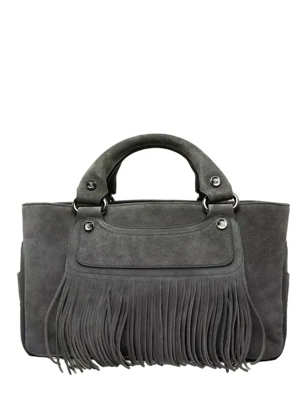 Celine 20th Century Suede Boogie Fringe Handbag - Grey