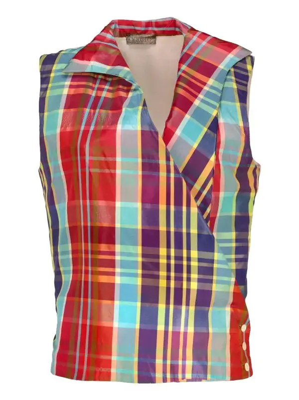 Gianfranco Ferre Tartan-pattern Vest - Neutrals