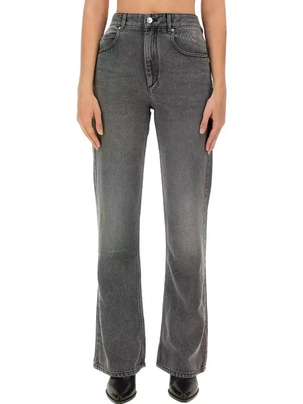Isabel Marant Belvira High-waisted Jeans - Grey