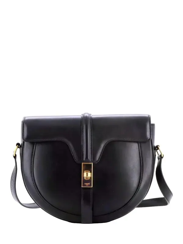 Celine Besace 16 Smooth Calfskin Medium Crossbody Bag - Black