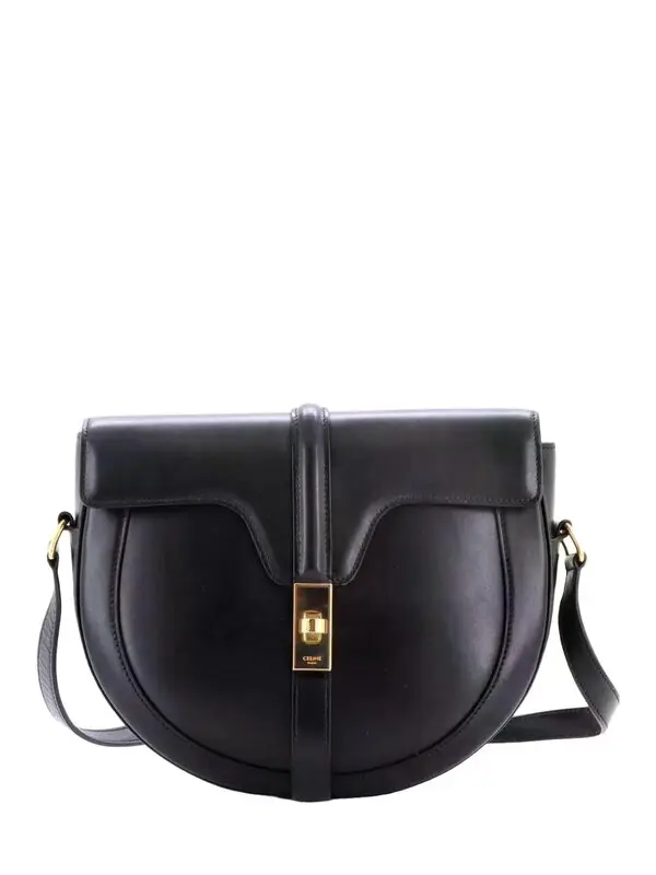 Celine Besace 16 Smooth Calfskin Medium Crossbody Bag - Black