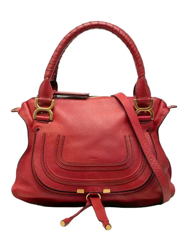 Chloé 2012 Medium Leather Marcie Satchel - Red