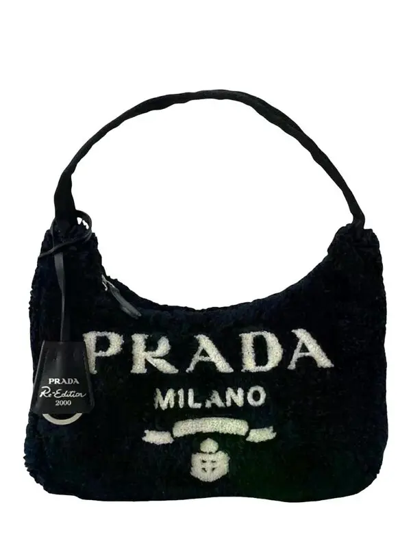 Prada Re-edition 2000 Mini Terry Shoulder Bag - Black