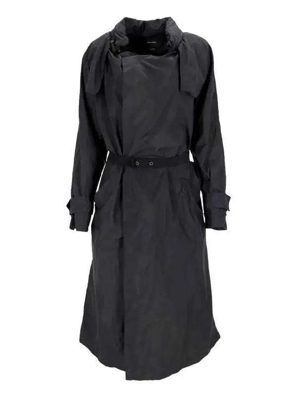 ISABEL MARANT VINTAGE Belted Trench Coat - Black