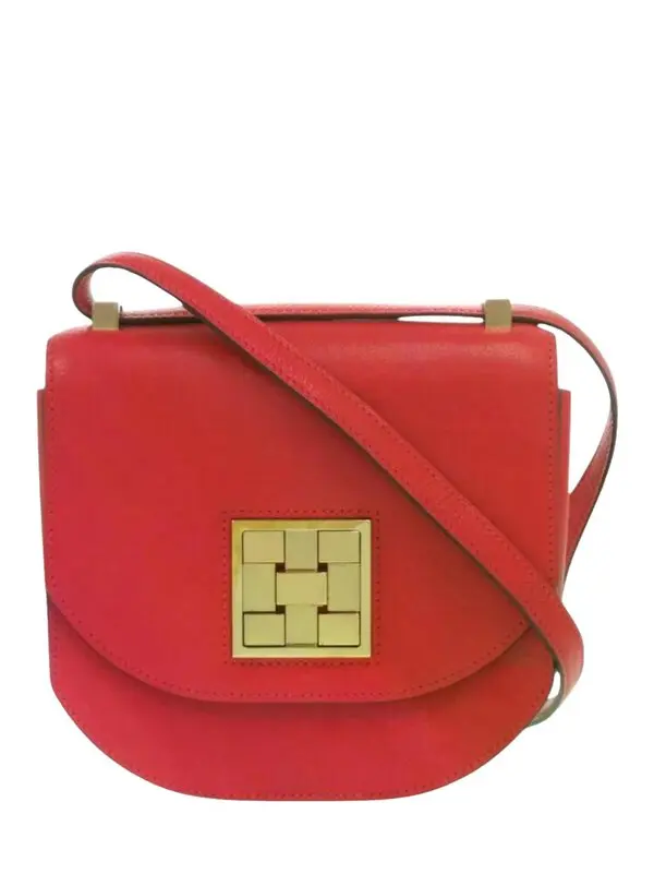 Hermès 2020 Chevre Mysore Mosaique Au 24 17 Crossbody Bag - Red