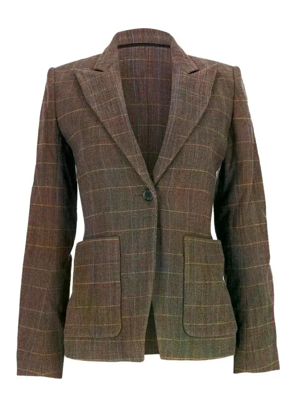 Chloé Checkered Blazer - Brown