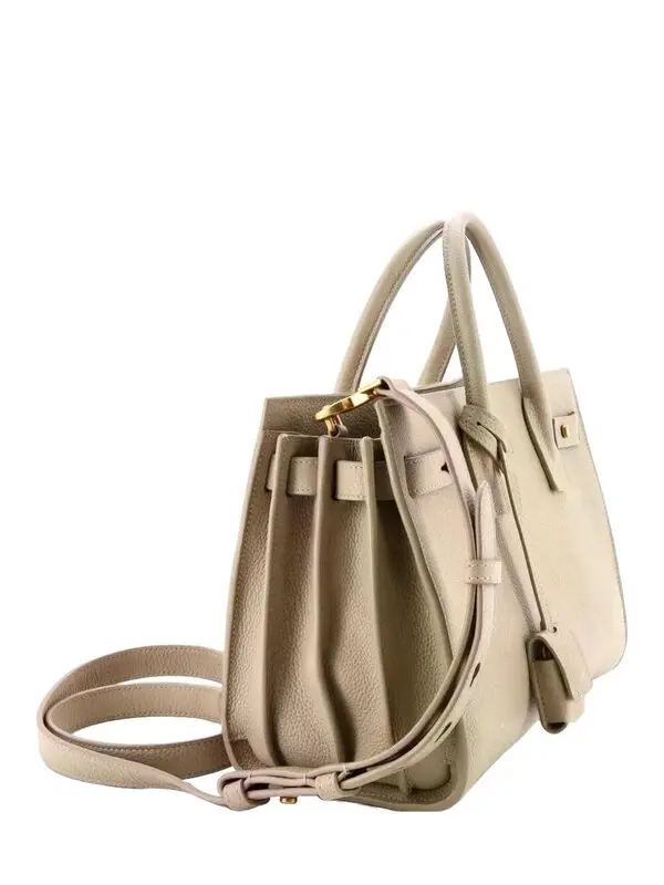 Saint Laurent Sac De Jour Souple Baby Satchel - Neutrals