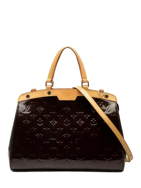 LOUIS VUITTON 2014 Monogram Vernis Brea Mm Satchel - Purple