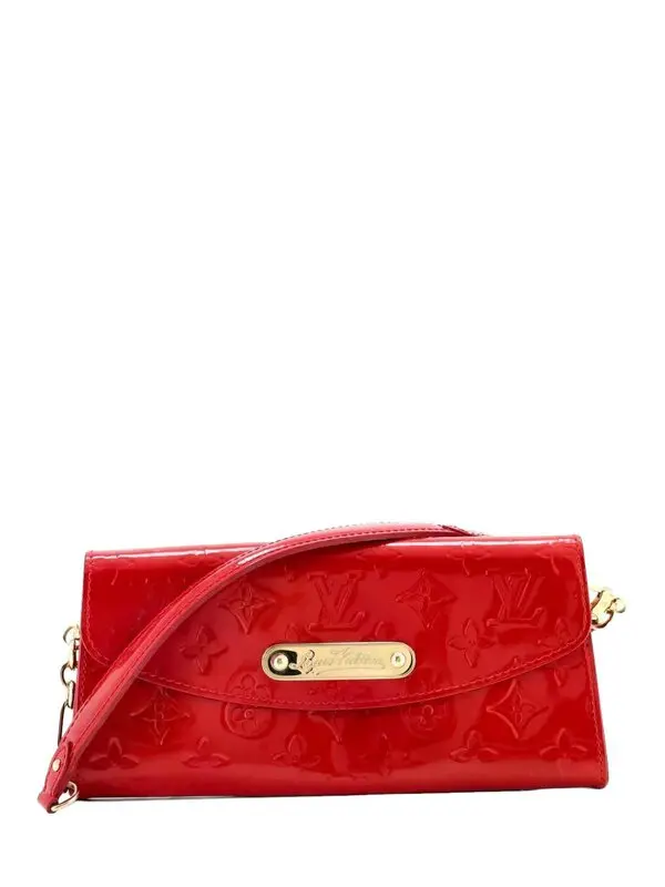 LOUIS VUITTON Sunset Boulevard Monogram Vernis Clutch - Red
