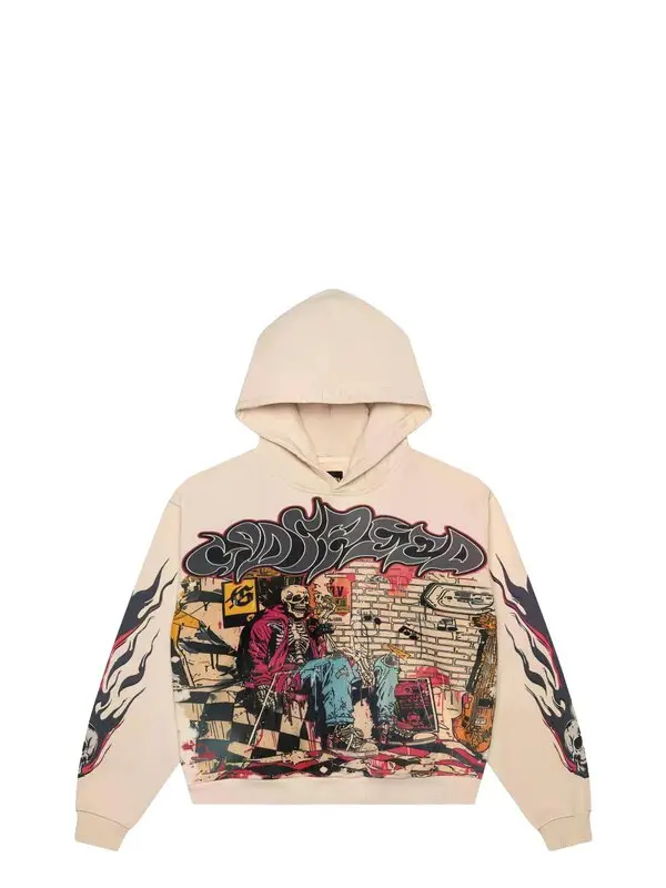 GODSPEED Graphic Print Hoodie - Neutrals