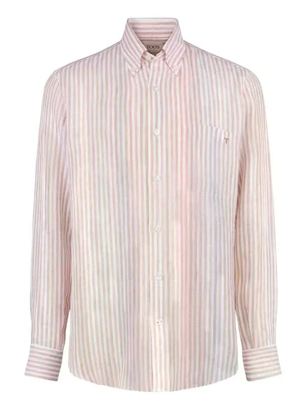 TOD'S Striped Buttoned Shirt - Pink