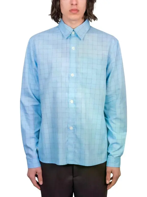 ANOTHER ASPECT Checked Shirt - Blue