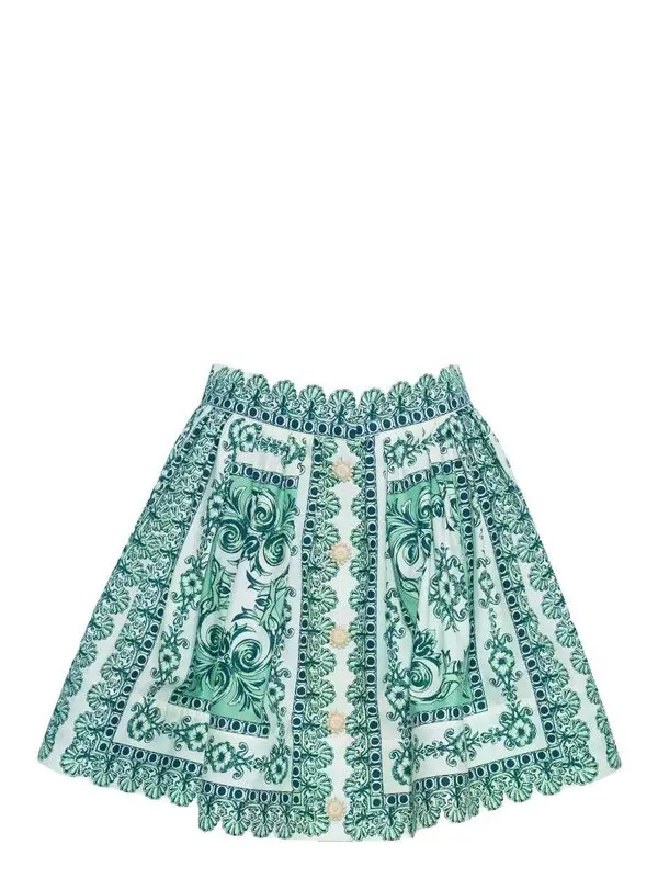 Cara Cara Betty Button-detailed Mini Skirt - White
