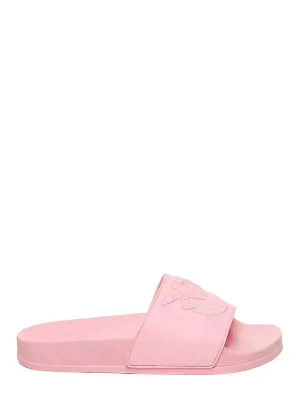 Pinko Logo Detail Slip-on Slides - Pink