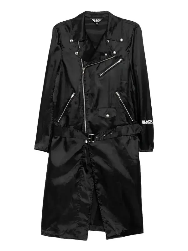 Comme Des Garçons Logo-print Biker Coat - Black