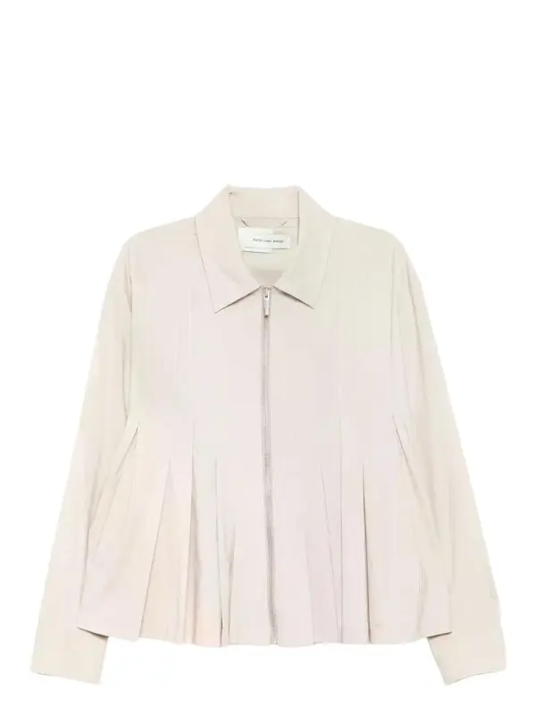 FENG CHEN WANG Pleated Zipped Jacket - Neutrals